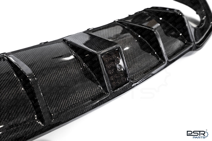 Audi RS3 8V Sedan Saloon Carbon Diffuser with DTM Light – PSR Parts